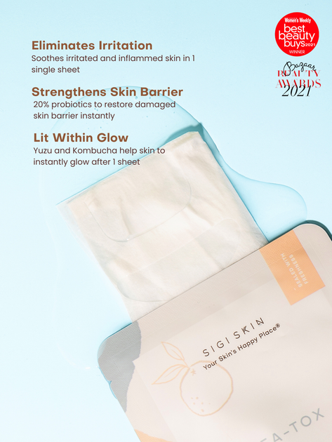 20% Probiotics Sheet Mask for Irritated Skin | Sigi Skin